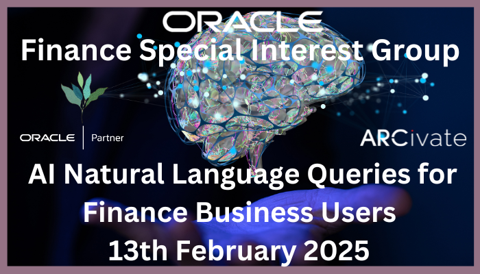 Oracle Finance SIG on how AI can improve your Procurement Processes