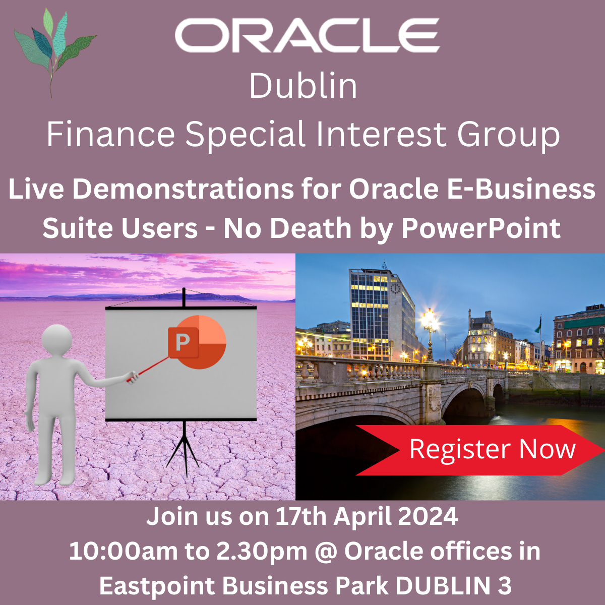 Oracle Finance SIG Dublin on P2P processes to enhance E-Business Suite
